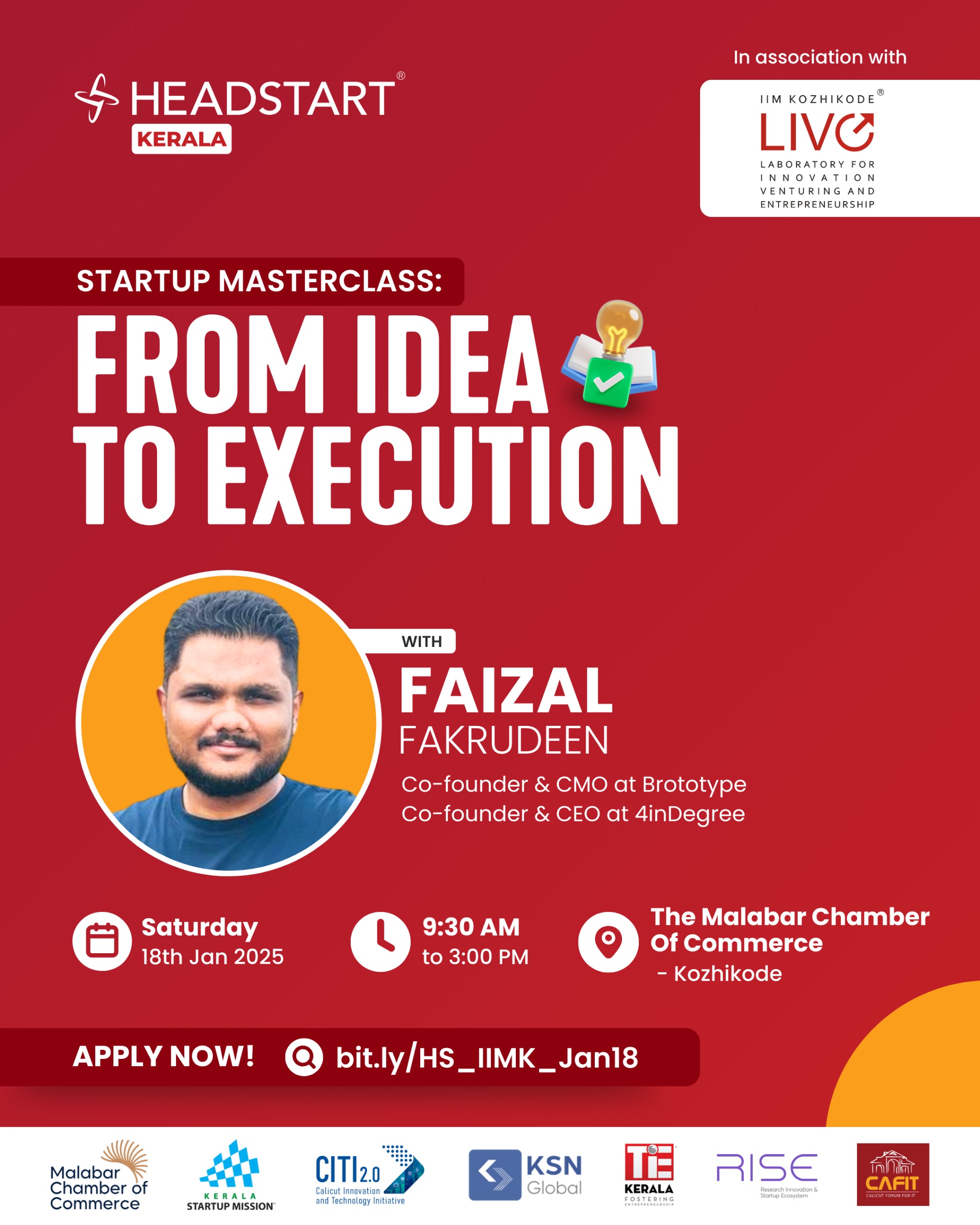 Startup Masterclass : From Idea to Execution | TiQr Events