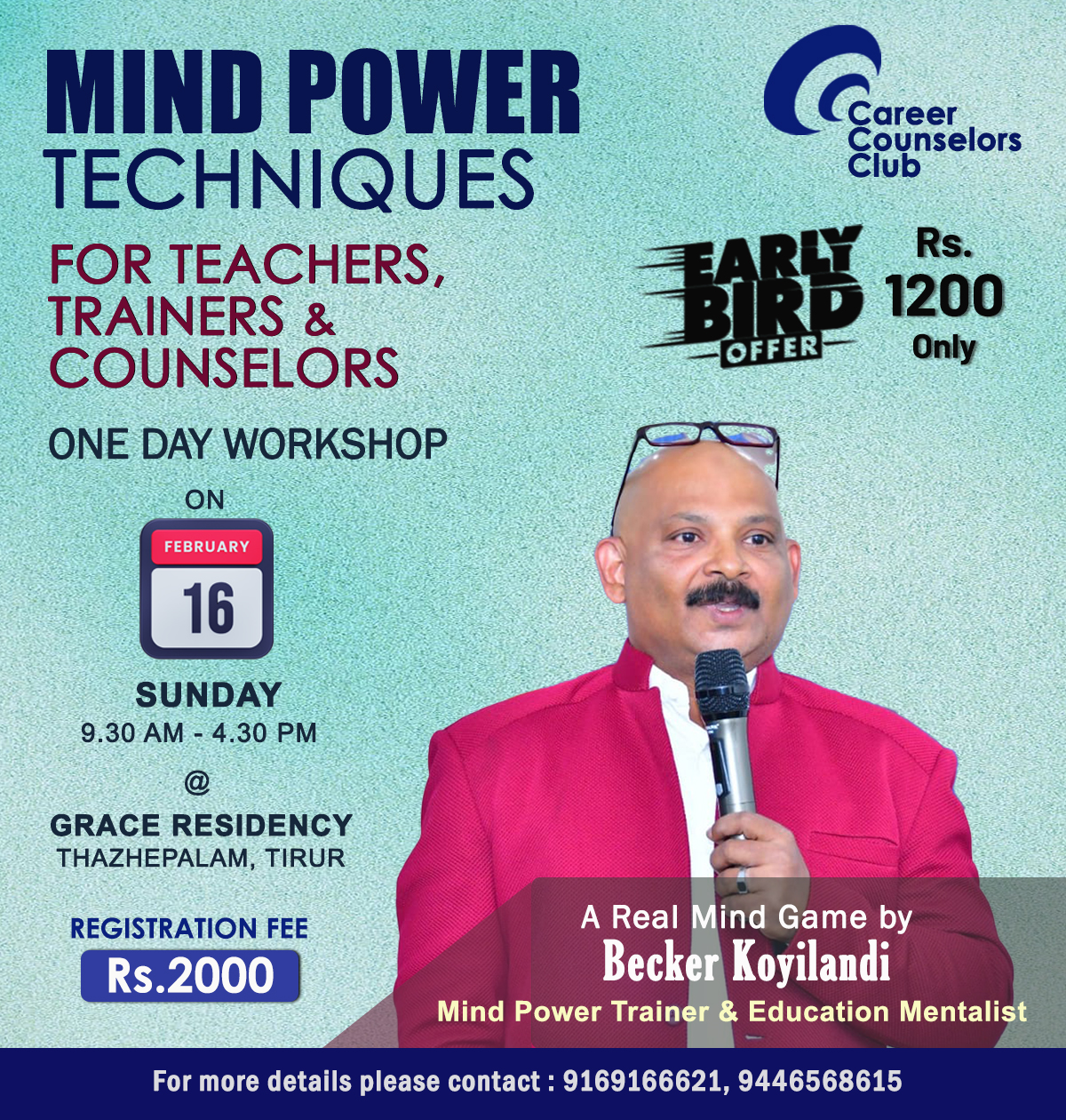 MIND POWER TECHNIQUES FOR TEACHERS, TRAINERS & COUNSELORS | TiQr Events